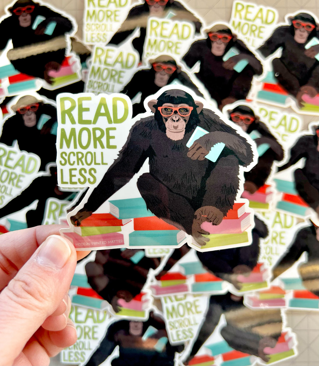 READ MORE SCROLL LESS STICKER – Modern Printed Matter