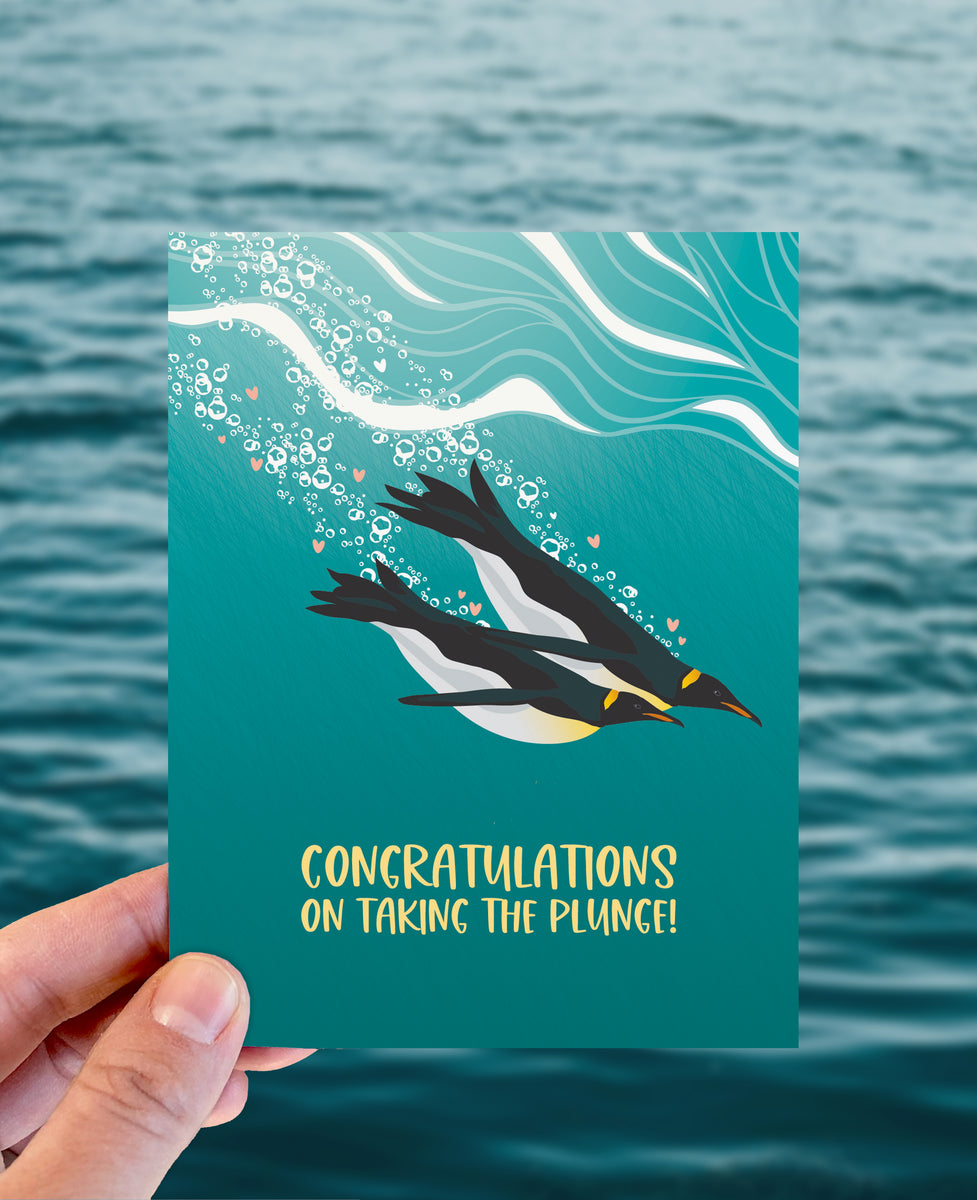 TAKING THE PLUNGE WEDDING CARD – Modern Printed Matter