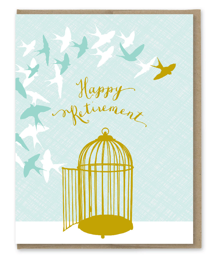 BIRDS RETIREMENT CARD – Modern Printed Matter