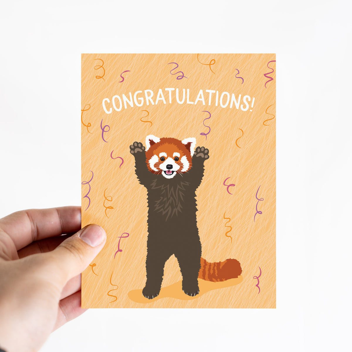 CONGRATS RED PANDA CARD – Modern Printed Matter