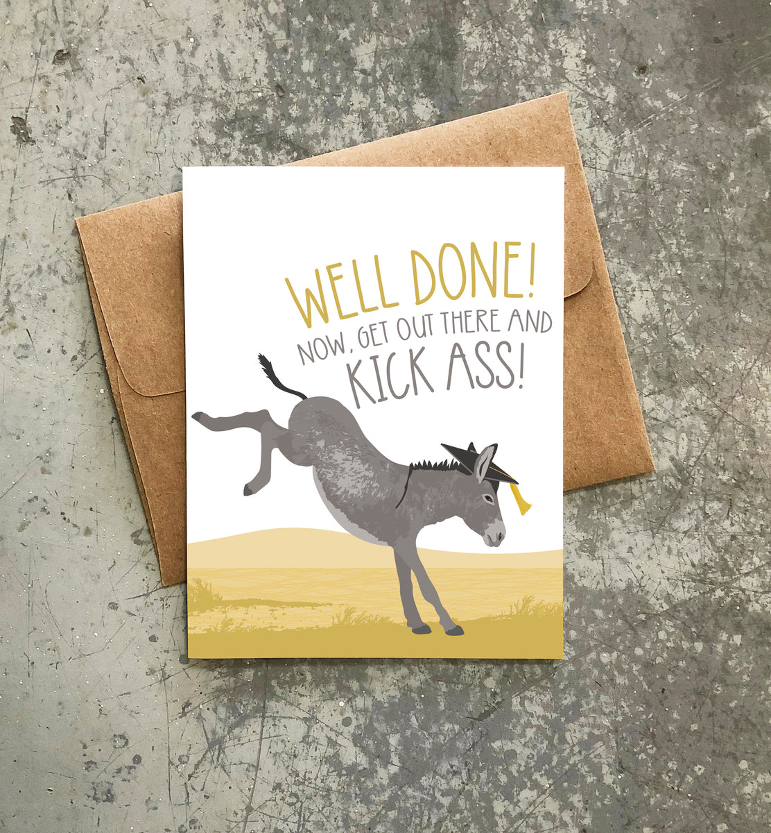 KICK ASS GRADUATION CARD – Modern Printed Matter