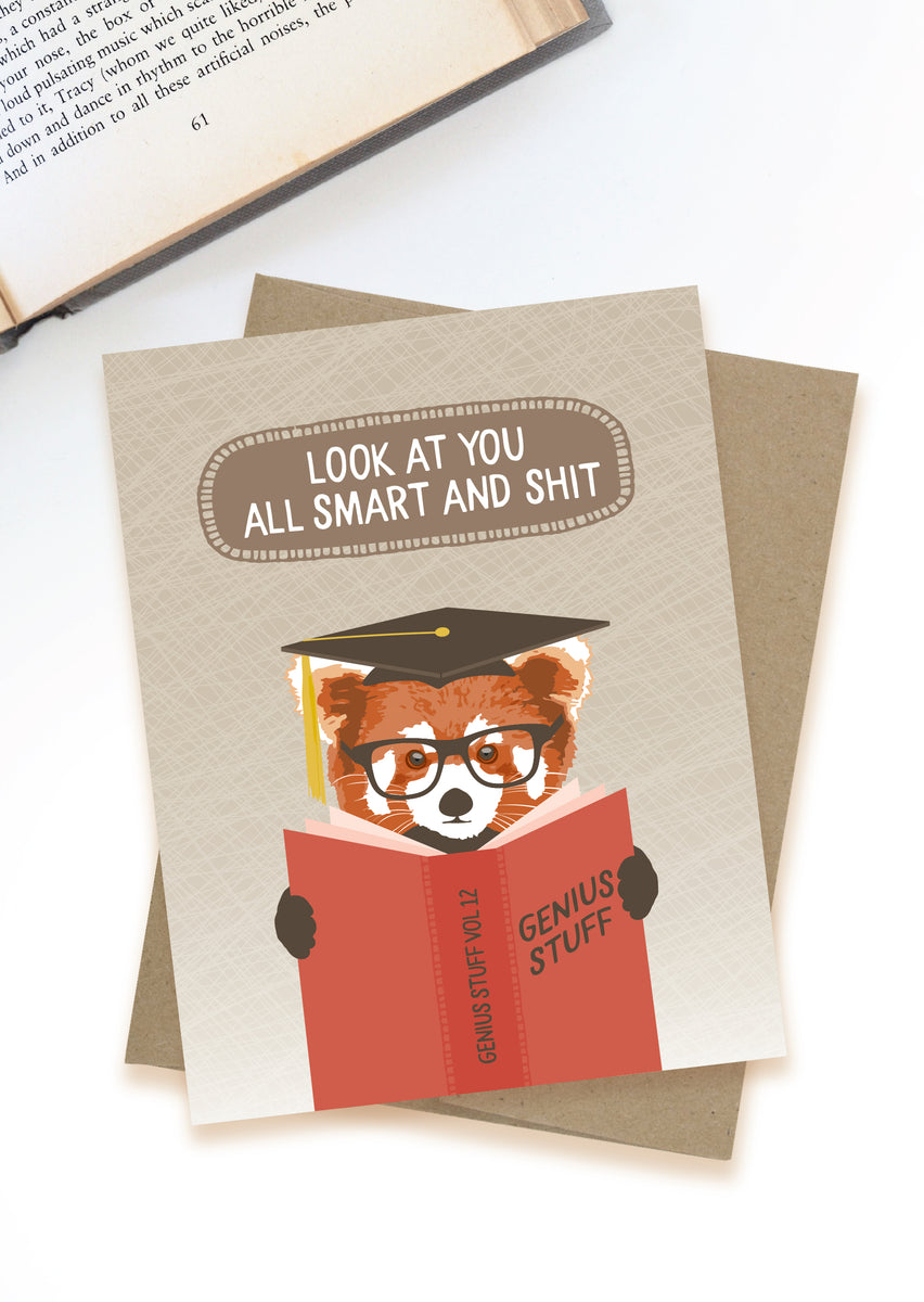 SMART AND SHIT GRADUATION CARD – Modern Printed Matter